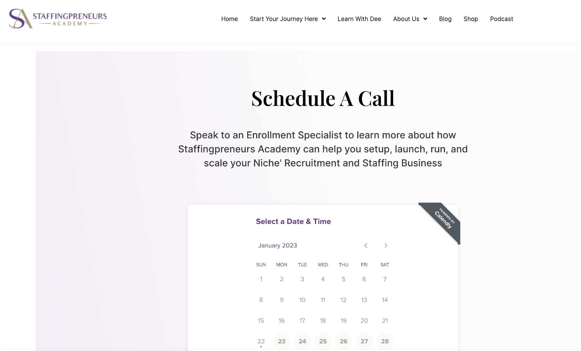 Schedule Call - Staffingpreneurs Academy